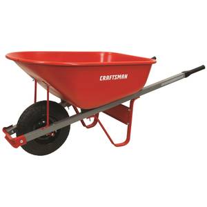 Craftsman 6 Cubic Foot Steel Wheelbarrow with Steel Handles CMXMBBAR6ST Blain s Farm Fleet