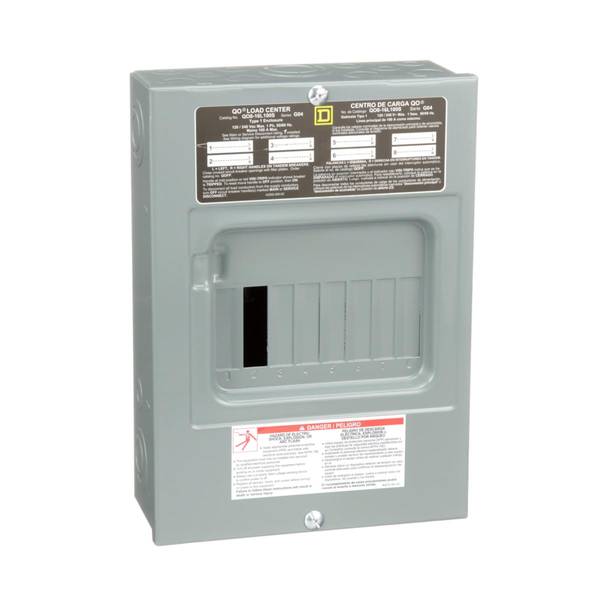 Square D QO 100-Amp 8-Space 16-Circuit Indoor Surface Mount Main Lug ...