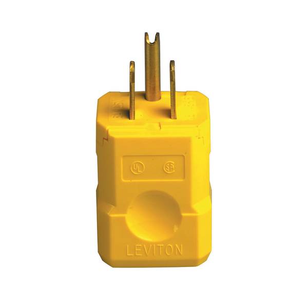 Leviton Python Industrial Grade High Visibility Yellow Plug - 021-05256 ...