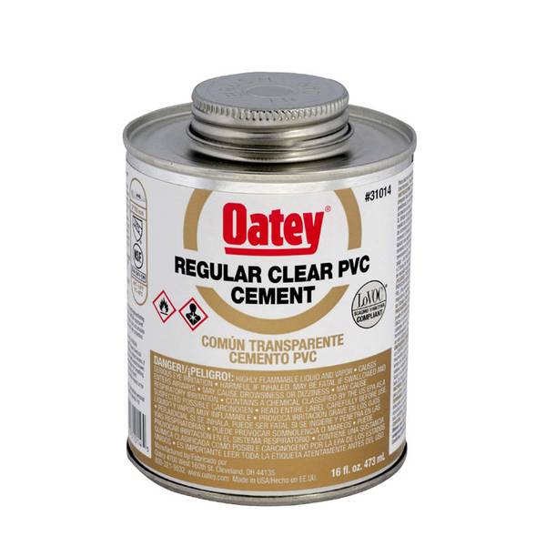 Oatey PVC Regular Clear Cement, 16 oz - 31014 | Blain's Farm & Fleet