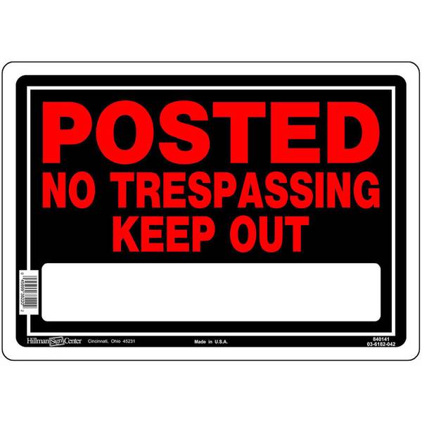 Hillman 10" x 14" Aluminum Posted Keep Out Sign - 840141 | Blain's Farm ...