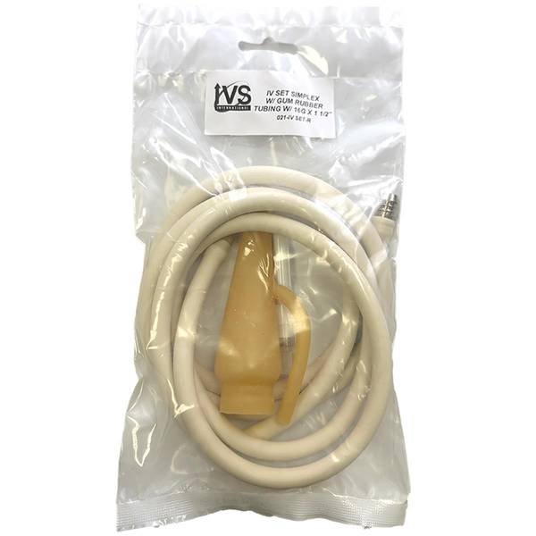 IVS IV Set Simplex with Gum Rubber Tubing - 021-IV SET-R | Blain's Farm ...