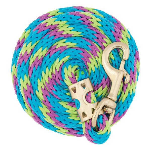 Weaver Leather Value Poly Lead Rope, Lime/Blue/Purple - 35-2155-B17 ...