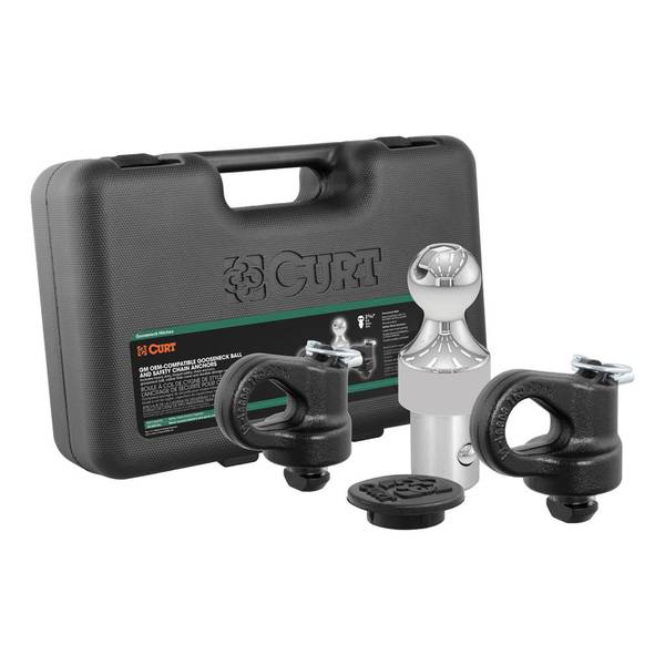 CURT OEM Puck System Gooseneck Ball & Safety Chain Anchor Kit - 60692 ...