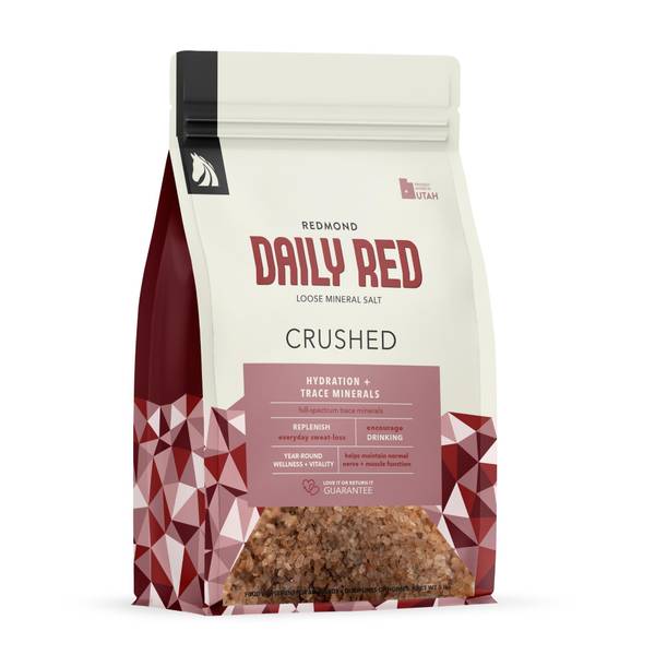 Redmond Rock Daily Red Loose Mineral Salt 5 lb Crushed Hydration ...