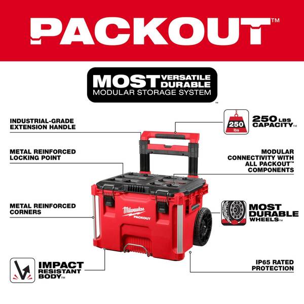 Milwaukee PACKOUT Rolling Tool Box 48 22 8426 Blain s Farm Fleet