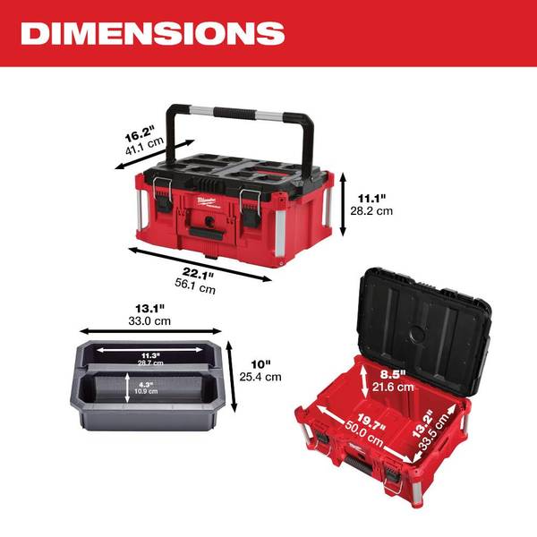 Milwaukee Packout Tool Box Milwaukee Packout Standard Tool Box - 75 Lb ...