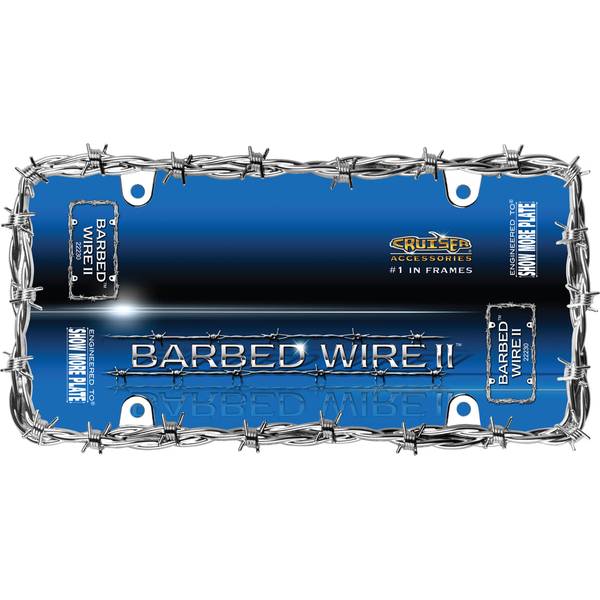 Cruiser Accessories Chrome Barbed Wire II License Plater Holder - 22230 ...