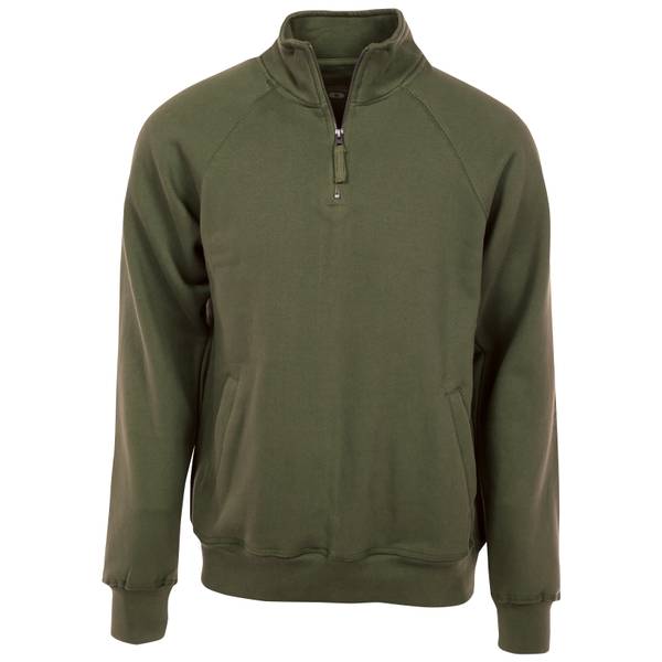 Work n' Sport Men's 1/4 Zip Sweatshirt, Olive, 2XT - 71898-042WSX-2XT ...