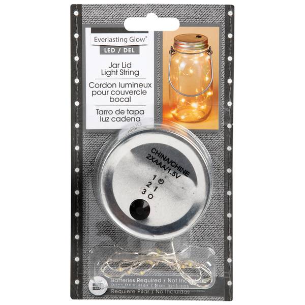 Gerson Mason Jar Lid With Light String - 93770 | Blain's Farm & Fleet