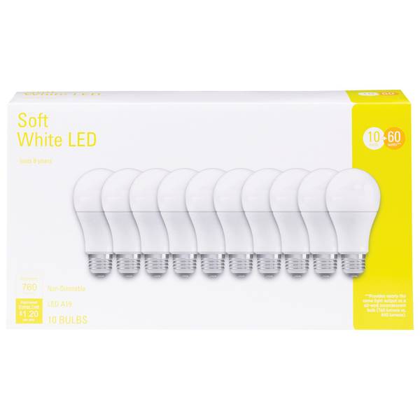 GE 10-Pack LED A19 10-Watt Soft White Light Bulbs - 93095552 | Blain's ...