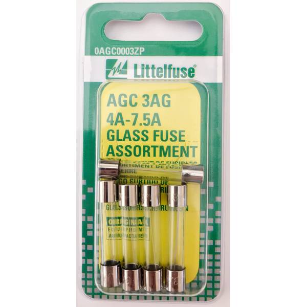 Littelfuse AGC 3AG 4A-7.5A Glass Fuse Assortment - 0AGC0003ZP | Blain's ...