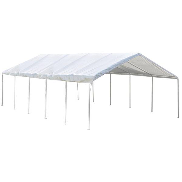 ShelterLogic 18' White Super Max Canopy Enclosure, White, 18'x30 ...