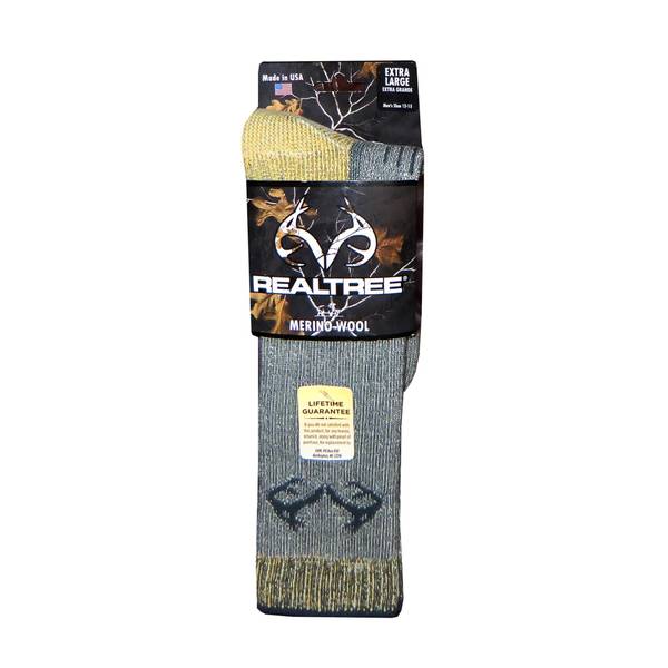 Realtree Merino Wool Uplander Boot Socks, Blue, XL - 794XL | Blain's ...