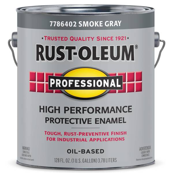 Rust-Oleum 1 Gal Professional High Performance Gloss Smoke Gray Enamel ...