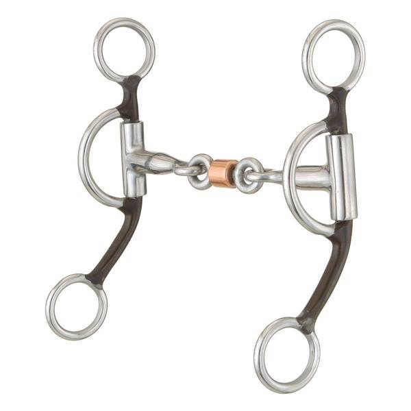 Tough-1 5" Kelly Silver Star 3 Piece Dogbone Roller Snaffle Bit - 25933 ...