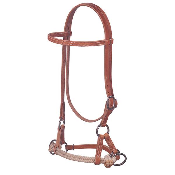 Weaver Leather Harness Leather Bitless Side Pull Double Rope - 10-0292 ...