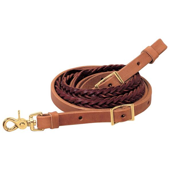 Weaver Leather 3/4"X 7' Harness & Latigo Leather 5-Plait Roper Reins ...