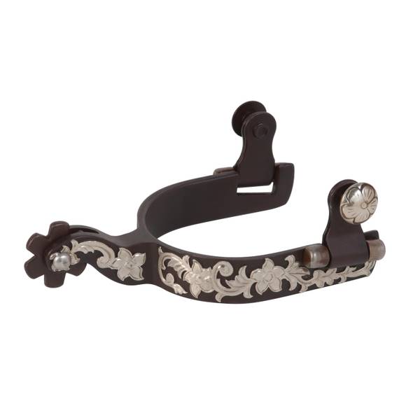 Weaver Leather Ladies' Antiqued Show Spur with German Silver Floral ...
