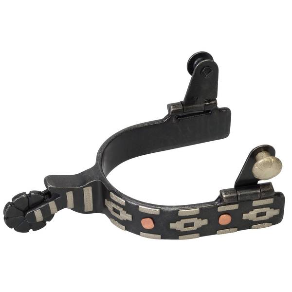 Weaver Leather Ladies' Spurs with German Silver Aztec Trim and Copper ...