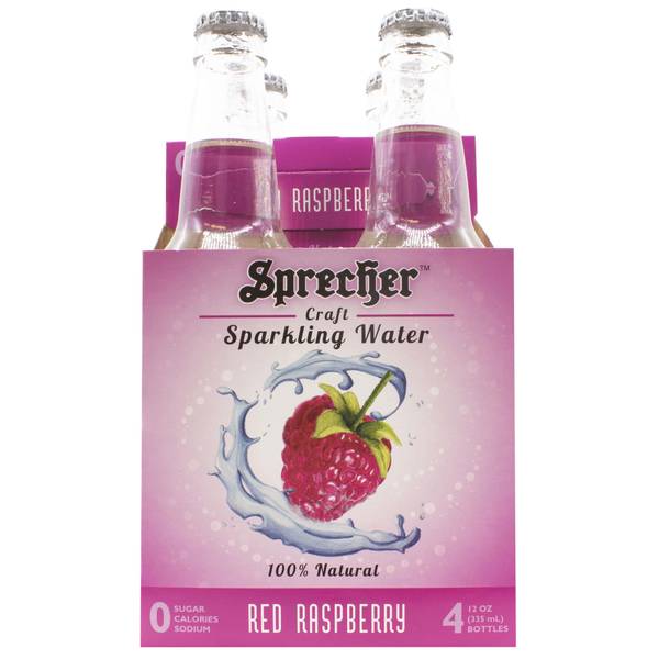 Sprecher Brewing Co. 4-Pack Red Raspberry Sparkling Water - 12SWRZ ...