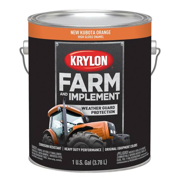 Krylon New Kubota Orange High Gloss Farm and Implement Brush On-Paint ...