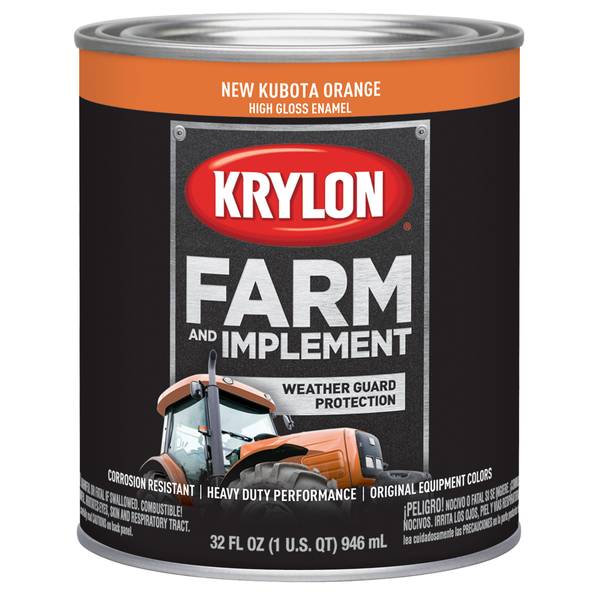 Krylon New Kubota Orange High Gloss Farm and Implement Brush On-Paint ...