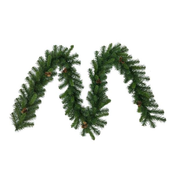 Holiday Bright Lights 9'x10" Fraser Fir Garland with Pine Cones ...