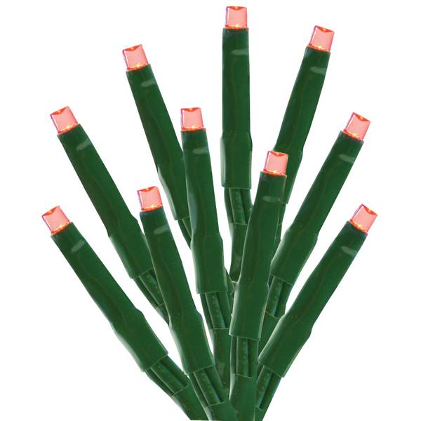 Holiday Bright Lights LED 100 Light Starry Red Light Set ...