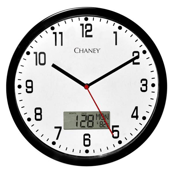 Chaney 10" Clock with Calendar and Temperature - 75449 | Blain's Farm ...