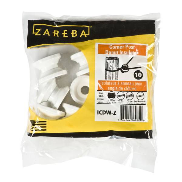 Zareba 10-Pack White High Strain Corner and End Insulator - ICDW-Z ...