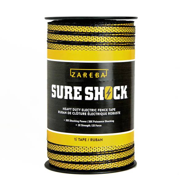 Zareba 1/2" Heavy Duty Sure Shock Polytape 656' Reel - HDT656YH-Z ...