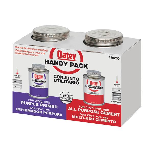 Oatey 4 oz Handy Pack Cement and Purple Primer - 30250 | Blain's Farm ...