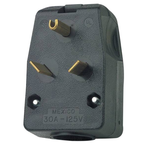Leviton 30A-125V Angle Travel Plug - R55-00830-00E | Blain's Farm & Fleet