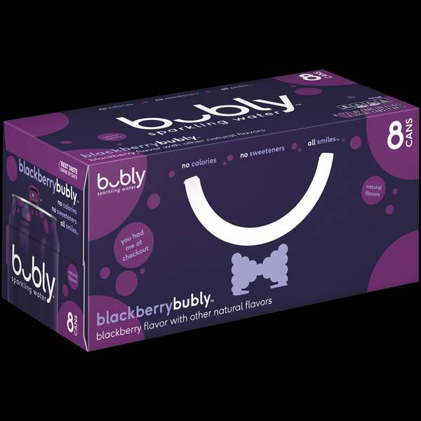 Bubly 8-Pack 12 oz Blackberry Sparkling Water - 168919 | Blain's Farm ...