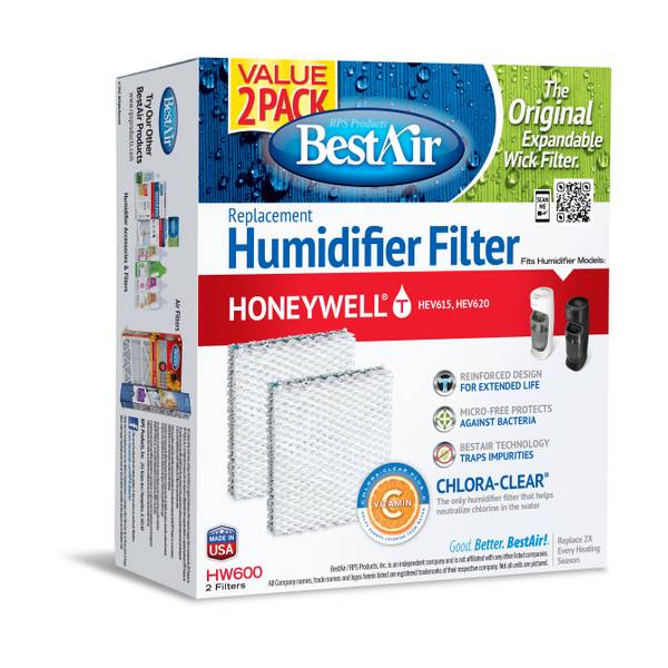 BestAir HW600 Replacement Wick Humidifier Filter for Honeywell 6.4" x 2 ...