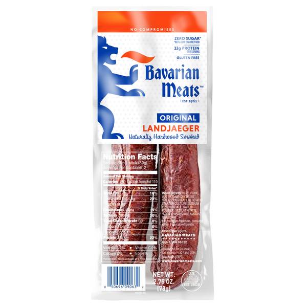 Bavarian Original Landjaeger 2pc, 2.75oz Sticks - 55980 | Blain's Farm ...
