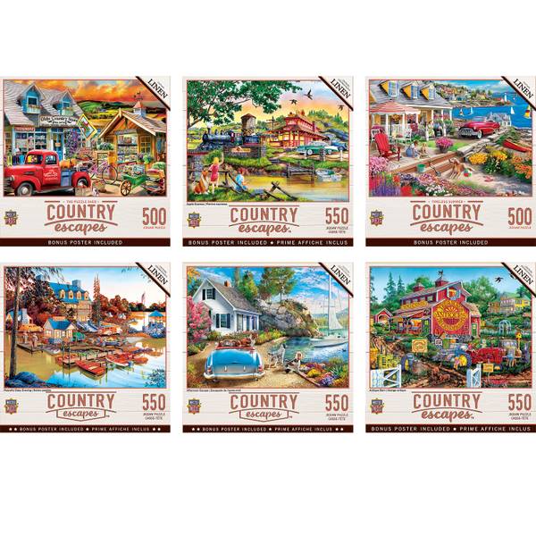 Masterpiece Puzzle 550-Piece Country Escapes Puzzle Assortment - 51904 ...