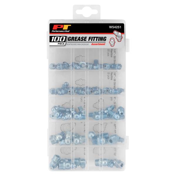 Performance Tool 100-Piece Grease Fitting Assortment - W54251 | Blain's ...