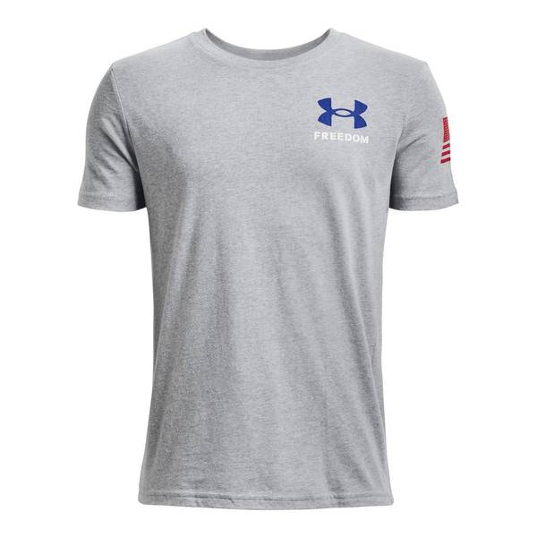 Under Armour Boy's Short Sleeve New Freedom Flag Tee, Steel Light ...