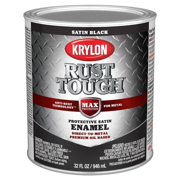 Krylon 1 Quart Rust Tough Rust Preventative Brush-On Primer, Black ... Krylon 1 Quart Rust Tough Rust Preventative Brush-On Primer, Black ...