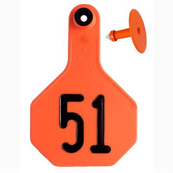 Y-Tex #51-75 All American Medium Orange Ear Tag - 34810 | Blain's Farm ...