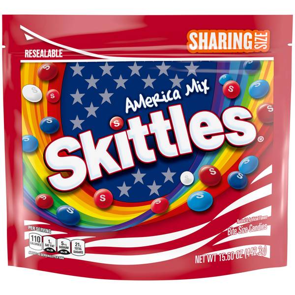 Skittles 15.6 oz Red, White and Blue Share Size Candy - 0-22000-27983-2 ...