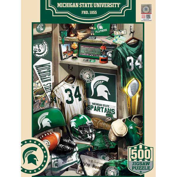 Masterpiece Puzzle 500-Piece Michigan State Locker Room Puzzle ...