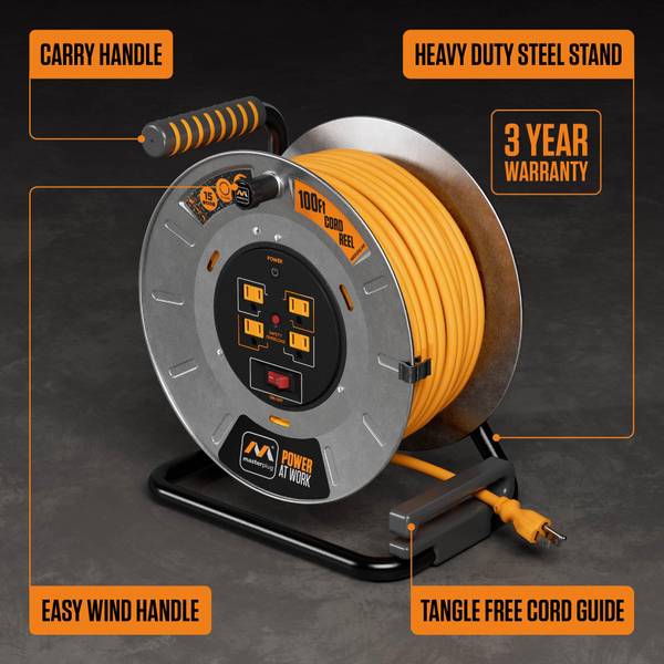 Retractable Extension Cord Reel 100