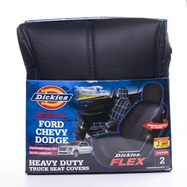 Dickies 2 Piece Low Back Dawson Black Truck Seat Covers 43286