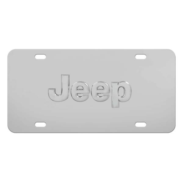 Jeep Stainless Steel Official Jeep 3D License Plate - LP-130 | Blain's ...