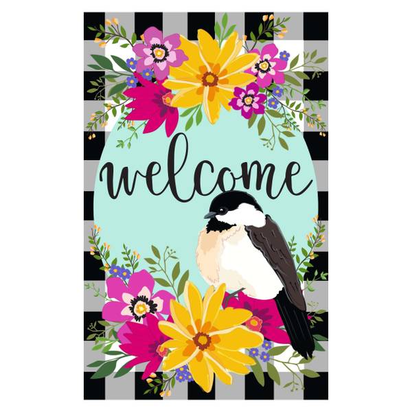 Evergreen Enterprises Farmhouse Chickadee Garden Linen Flag - 14L10927 ...