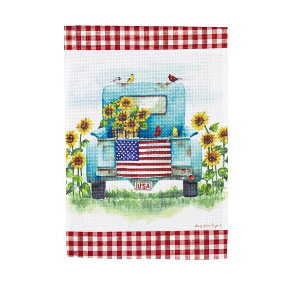 Evergreen Enterprises Sunflower Truck Garden Waffle Flag - 14W10879 ...