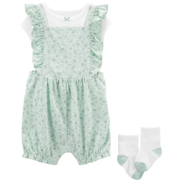 Carters Infant Girls Floral Sun Romper 1o860010 6m Blains Farm And Fleet